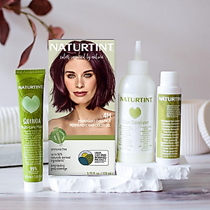 Naturtint 4M Mahogany Chestnut Permanent Hair Color (Pack of 6), Ammonia Free, Vegan, Cruelty Free, up to 100% Gray Coverage, Long Lasting Results (Packaging may vary)