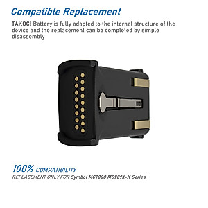 TAKOCI Replacement Battery for Symbol MC9000 MC909X-K MC909 Series,fits BRTY-MC90SAB00-01 21-65587-01,3400mAh