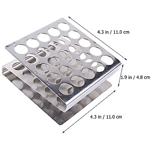 ULTECHNOVO Test Tube Holder, Test Tube Rack Z Shaped Stand Supply Lab Equipment Storage Rack for Lab Students, Holds 30