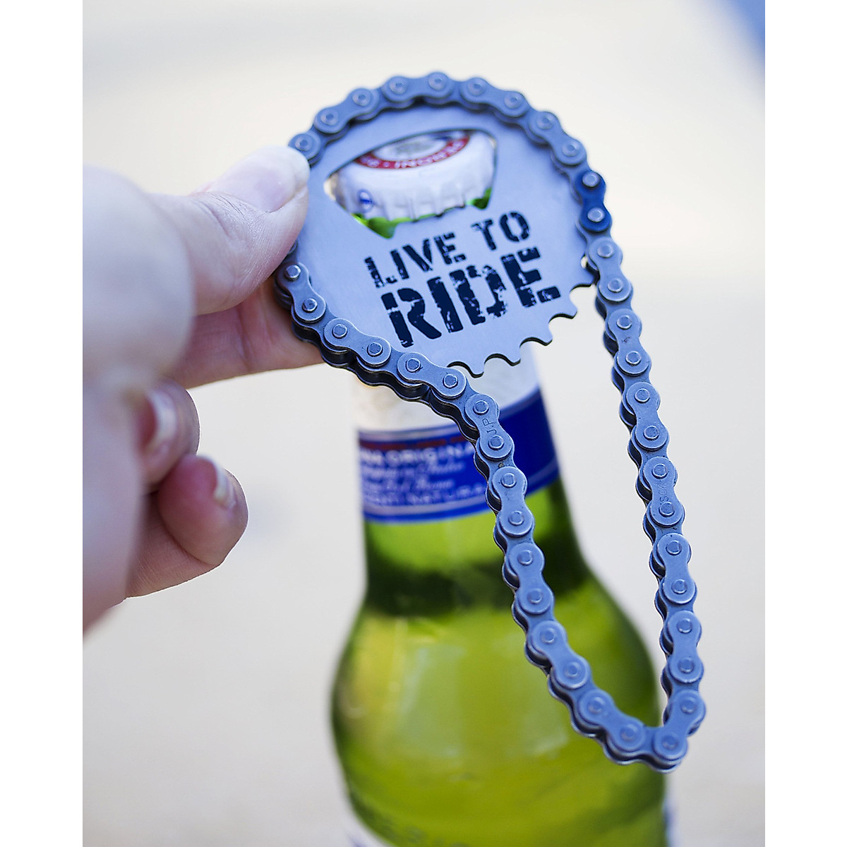Boxer Gifts Bike Chain Bottle Opener | Silver Stainless Steel | Perfect Bike Gift For Cyclists On Their Birthday, Christmas Or Father's Day, One