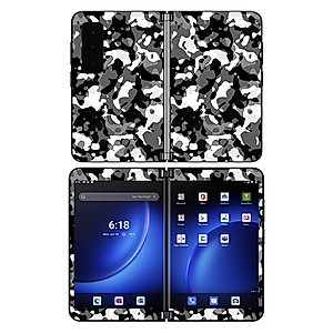 MightySkins Skin Compatible with Microsoft Surface Duo 2 - Black Modern Camo | Protective, Durable, and Unique Vinyl Decal wrap Cover | Easy to Apply and Change Styles | Made in The USA