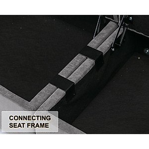 asunflower Modular Loveseat Couch with Storage Seat, Office Sofa Couch Small Sofa with Chaise Convertible 2 Seat Couch for Bedroom,Living Room, Dark Grey