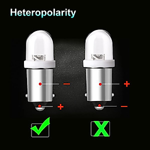 Keiurot GE44 47 756 755 Bulb Ba9s Led Bulbs for Pinball Led Bulbs Pinball Machine Light Bulb Fits Fender 1893 1895 Light Bulb 6.3V 6V DC White Pack of 20