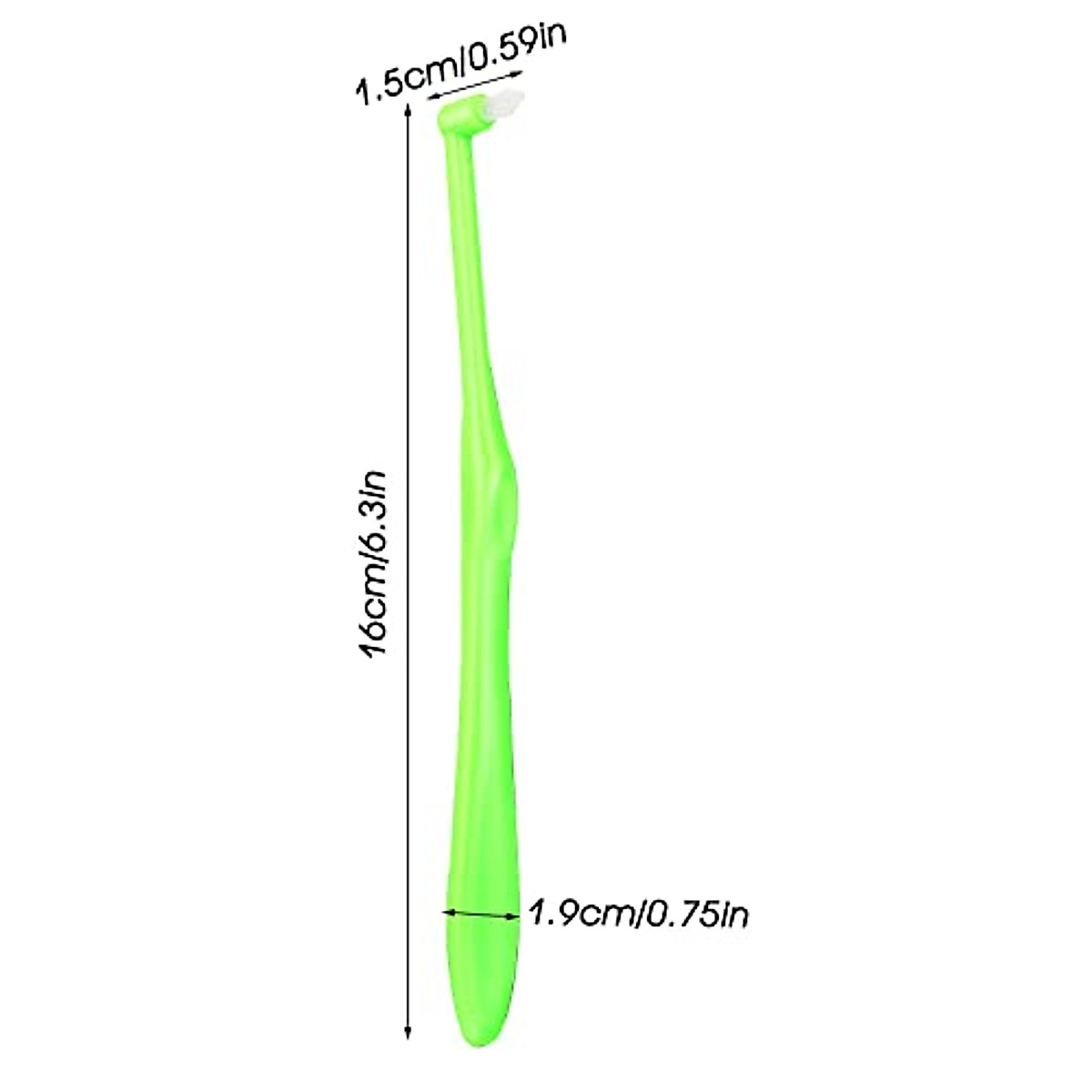 WLLHYF Single Tuft Toothbrush 2 Pieces Interspace Tuft Brush Soft Teeth Brushes Manual Toothbrushes End-tuft Toothbrush for Gap Orthodontic Braces Sensitive Gums Deep Cleaning (Green, Blue)