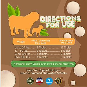 Dog Hip and Joint Supplement with Glucosamine Turmeric for Dogs, Chondroitin, MSM, Boswellia. Tablets for Mobility, Agility, Limping, Pain & Inflammation Relief for Senior Dogs