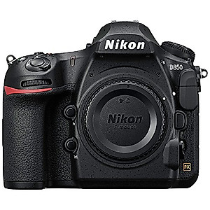 Nikon D850 45.7MP Full-Frame FX-Format Digital SLR Camera Black Body Bundle with 64GB Memory Card, Photo and Video Professional Editing Suite, Camera Sling Backpack and Cleaning Kit