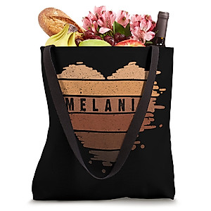 Melanin Heart, Black is Beautiful, Girl, Women Tote Bag