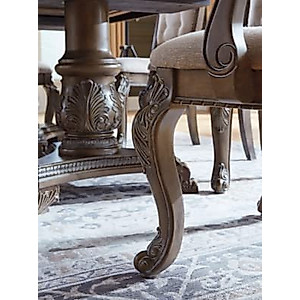 Signature Design by Ashley Charmond Antique Dining Room Chair, 2 Count, Brown