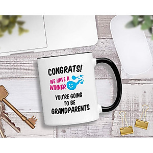 Casitika Pregnancy Announcement For Grandparents. 11 oz First Time Grandma Coffee Mug. Gifts for Baby Announcement to Grandparent. Congrats You're Going to be Grandparents.