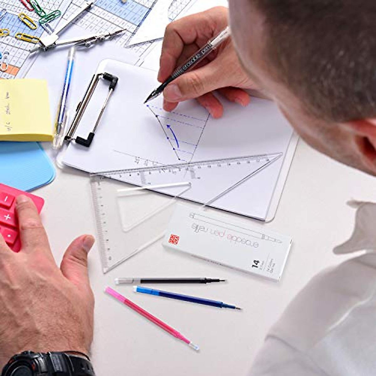 ParKoo Gel Ink Refills Compatible with FriXion and Friction Erasable Gel Pens, Fine Point 0.7 mm, 14 Colors