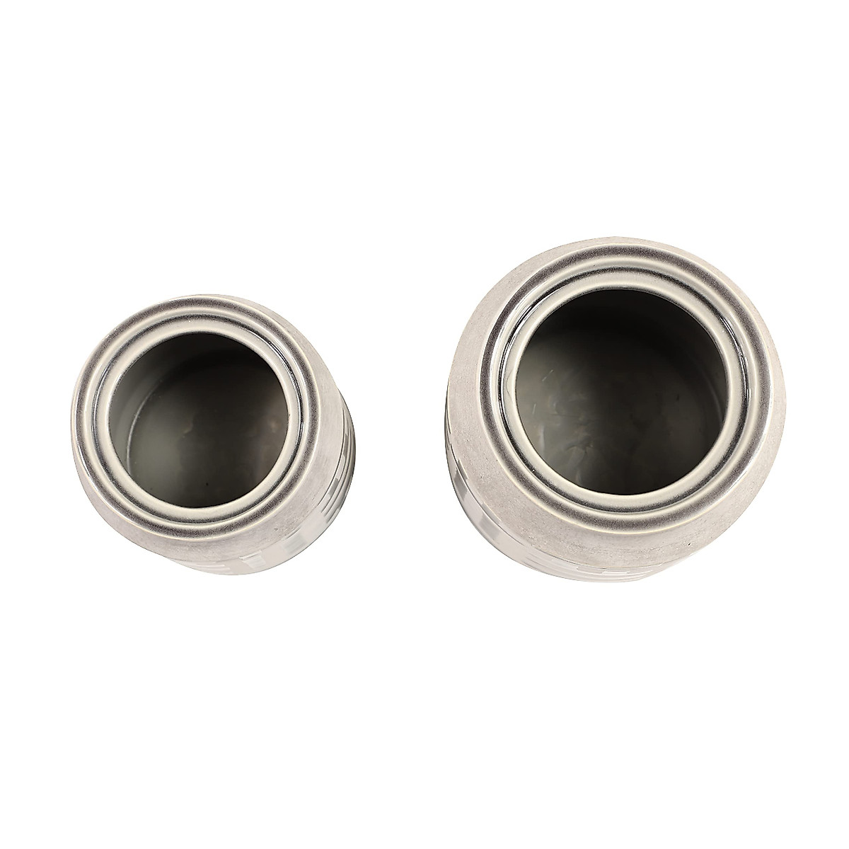Deco 79 Ceramic Cylinder Decorative Jars, Set of 2 10", 8"H, Gray