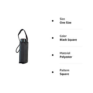 TOTES MICRO MINI PURSE MANUAL UMBRELLA-MANY STYLES (Black Square)