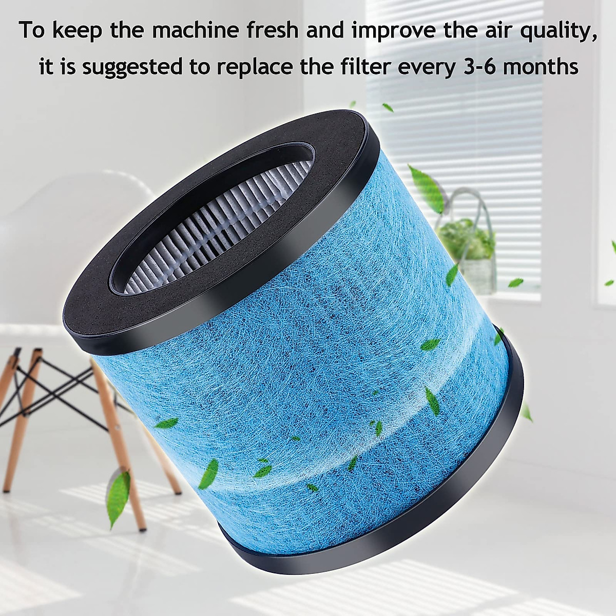 KEEPOW TPAP002 Hepa Filter Replacement Compatible with TOPPIN TPAP002 HEPA Air Purifier Comfy Air C1, Part # TPFF002 (2 Pack)