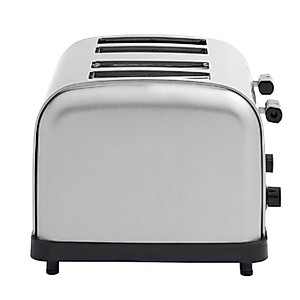 Kratos 29M-011 Four-Slice Commercial Electric Pop-Up Toaster with Wide 1.5" Slots, Stainless Steel Toaster, 120V, 1800 Watts
