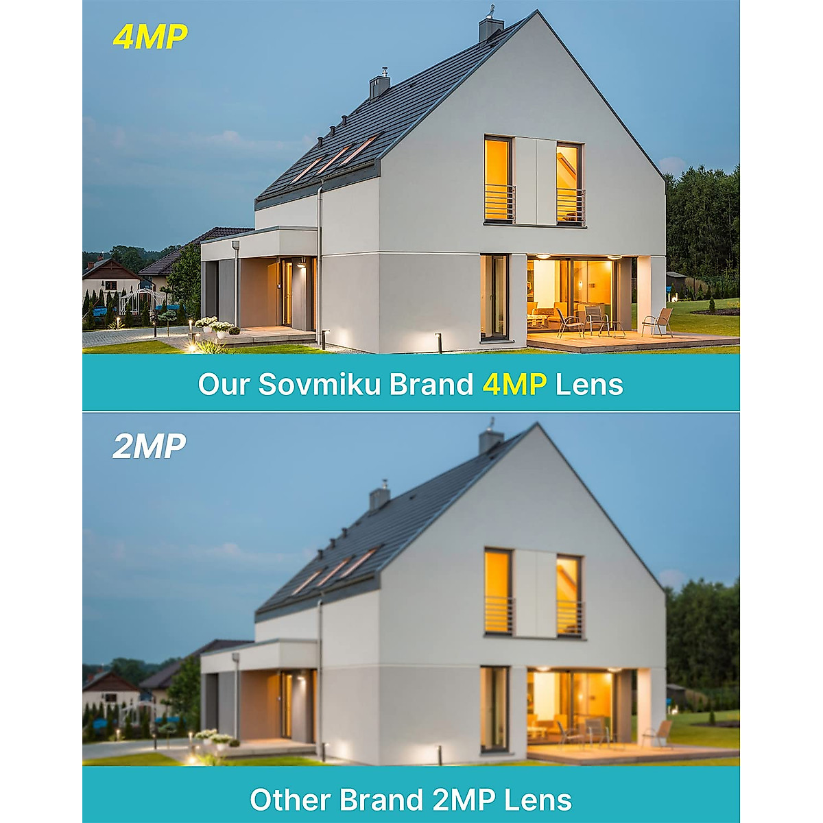 SOVMIKU 4MP 8X Optical/Digital Zoom Wireless Outdoor Security Cameras,Auto Tracking,360° PTZ WiFi Camera,Human Detection,2-Way Audio,24/7 Record,Alexa