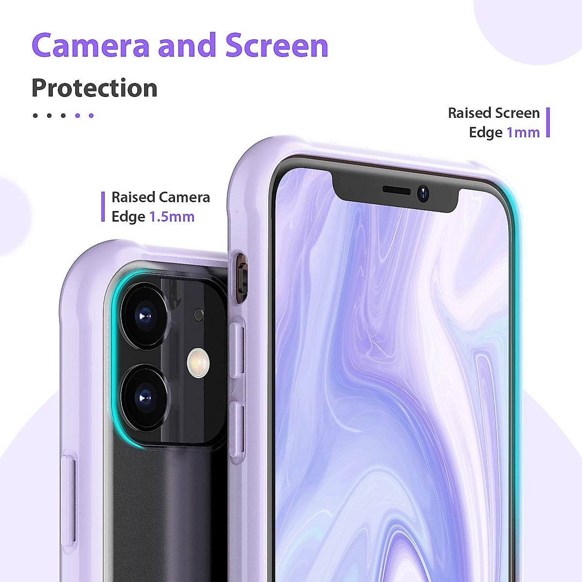 ORIbox for iPhone 11 Case Purple,Translucent Matte case with Soft Edges, Lightweight,iPhone 11 Phone Purple Case for Women Men Girls Boys Kids