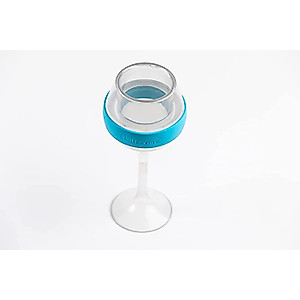 ChilledVino Frosty Drinkware - Freezable, All-Purpose Wine Glasses - Insulated Drinking Glass With Stem & Silicone Sleeve - BPA Free Outdoor Wine Glasses (Orange)