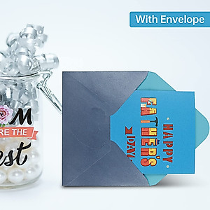 OWOXER Pop Up Fathers Day Card, Happy Funny Fathers Day Card From Daughter Husband Son Wife, Dad Birthday Card with Envelope.