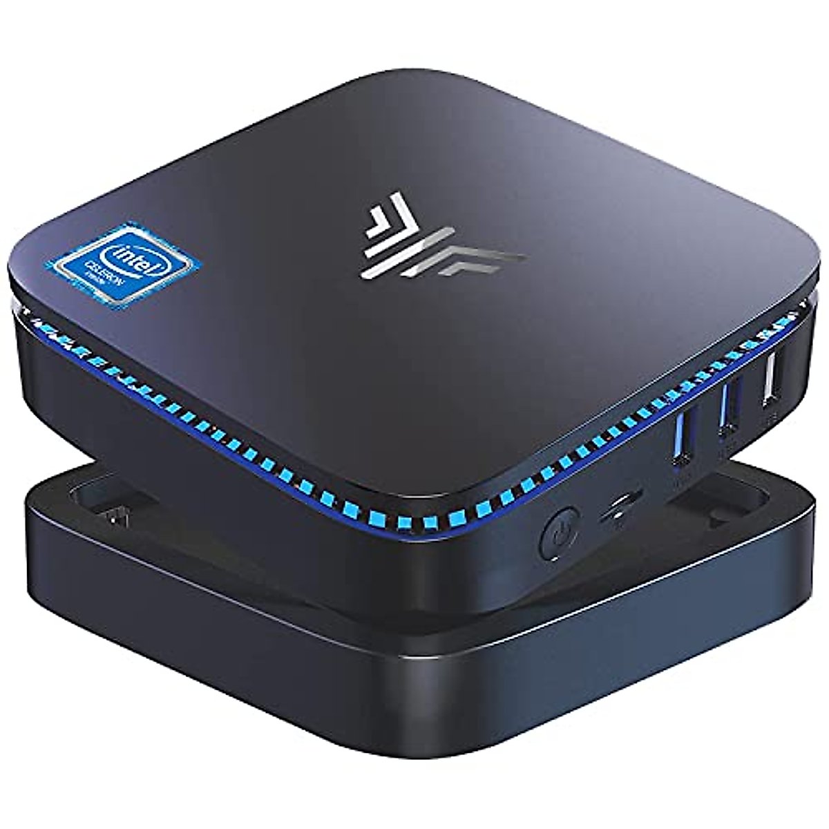 KAMRUI Mini PC, AK1 PRO 12GB RAM 256GB SSD Mini Desktop Computer Intel Celeron N5105 Processor,Quad Core Micro Computer 4K, Support 2.5-inch SSD, 2.4G/ 5.0G WiFi, Gigabit Ethernet, HTPC