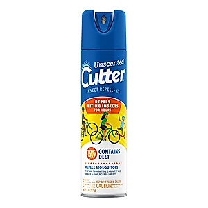 Cutter Insect Repellent 11 Ounces, Unscented Aerosol, Repels Mosquitoes Up To 10 Hours