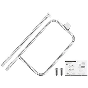 Hisencn 65032 Burner Tube Set for Weber Q300, Q320, Q3000, Q3200 Gas Grills, 304 Stainless Steel Grill Burner kit Replacement for Weber Q Series 60036, 80385, 13122, 404341, 57060001, 586002