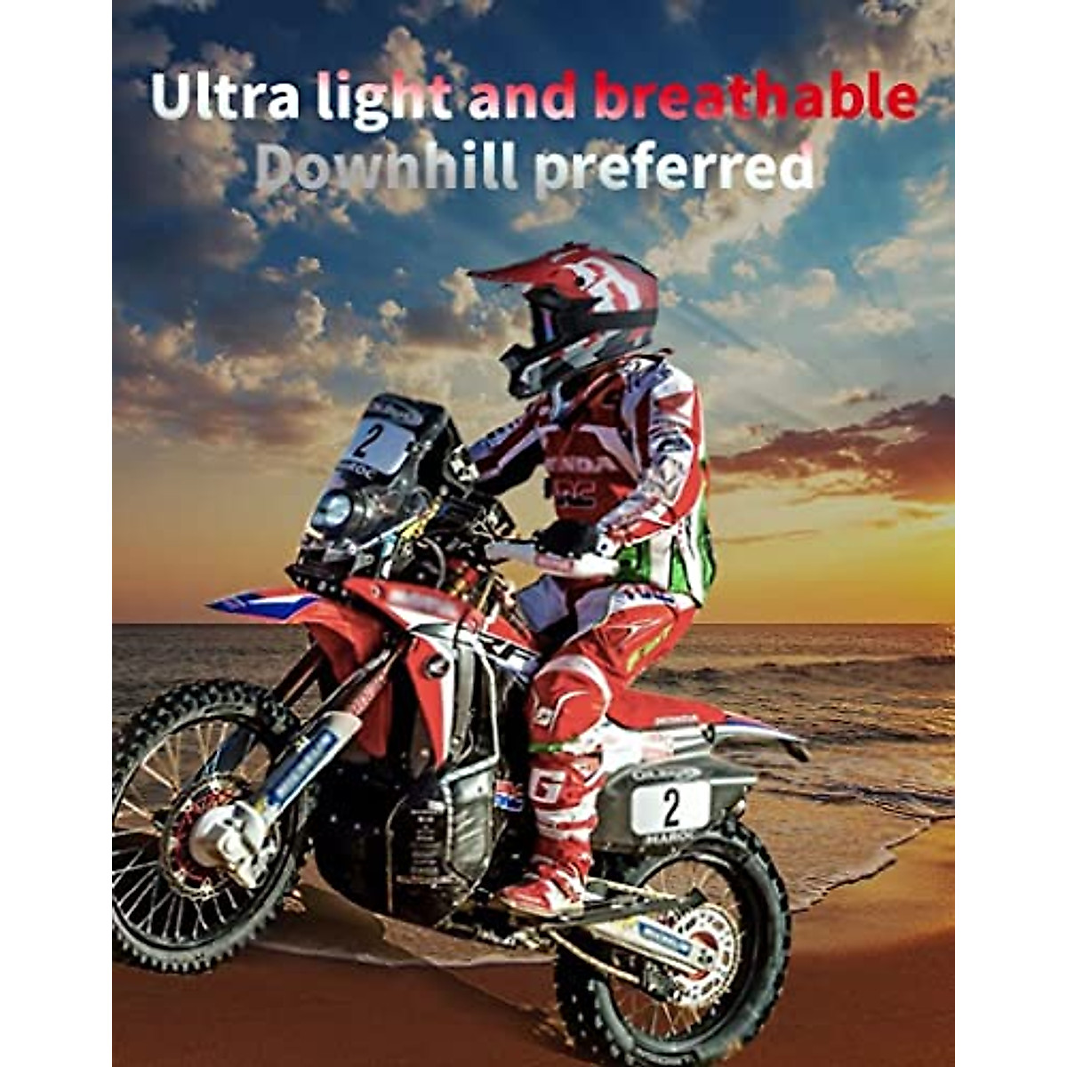 Four Wheeler Motocross Off-Road Helmet, Youth ATV Dirt Bike Motorcycle Helmet, Kids BMX Mountain Bike Personalization Full Face Helmet with Gloves Goggles, DOT Certified Four Seasons -I-XL