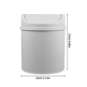 ABOOFAN Mini Table Trash Can Mini Garbage Can Living Room Trash Can Swing Top Bin Office Trash Can Mini Trash Can Waste Basket for Home Mini Desktop Trash Can Garbage Container