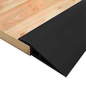 Vinyl-Floor Transition Strip Door-Thresholds-Ramps 72 inch, Threshold 1/2'' ~ 3/5'', Thresholds Ramps for Doorways, Edge-Reducer Transition-Strip for Door/Floor (Black)