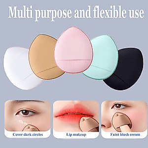 SALOCY Finger Puff, 25 Pcs Finger Powder Puff Mini Makeup Sponge Puff for Foundation Concealer Cosmetic Beauty Makeup Tools