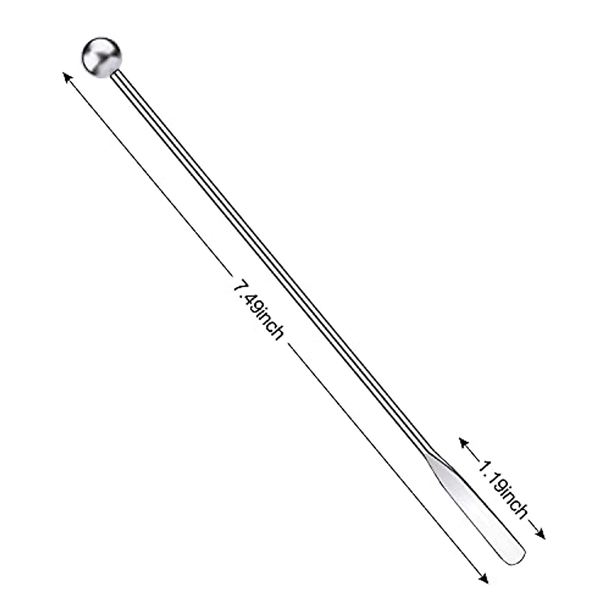 8 Pieces Stainless Steel Coffee Beverage Stirrers Drink Swizzle Stick with Small Rectangular Paddles, Beverage Stirrers for Coffee Cocktail Chocolate Milk Juices