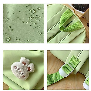 srdmuph Kawaii Backpack with Cute Accessories Pendant Travel Casual Daypack Women Laptop Bags Outdoor Lightweight (Black)