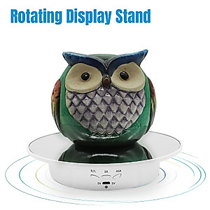 Fotoconic Motorized Rotating Display Stand, 20CM /Load 8KG, 360 Degree Electric Rotating Turntable for Photography Products, Jewelry, Cake,3D Model,Mirror Cover (White)