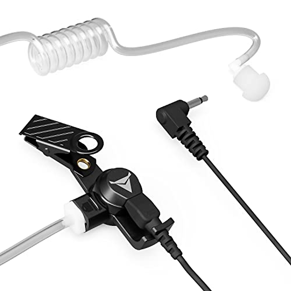 Decibullz 3.5mm Radio Headset Receiver, Listen only Acoustic Coil Tube Radio Headset kit for Two Way radios, transceivers & Radio Speaker mic Jacks