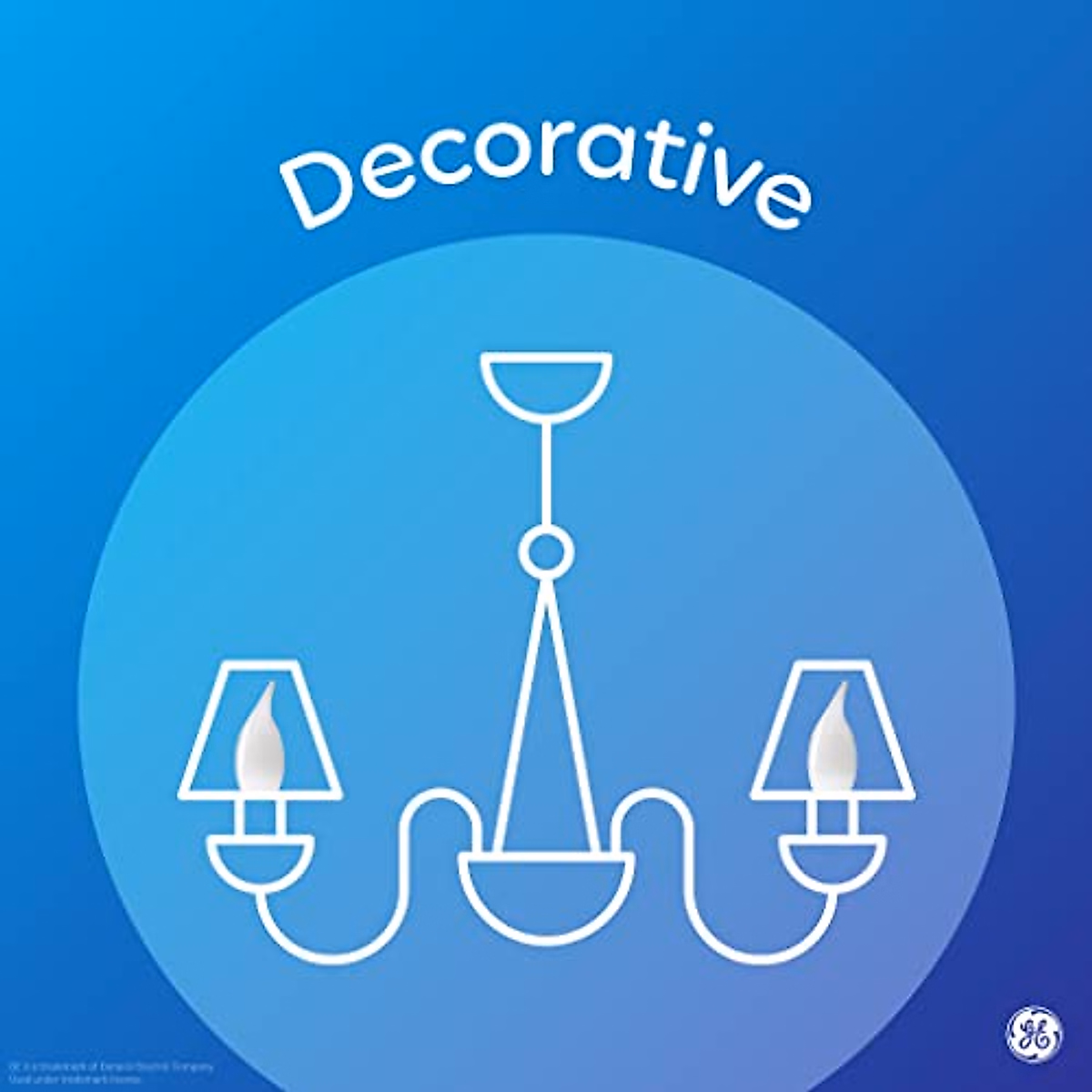 GE Refresh LED Light Bulbs, 40W, Daylight Candle Lights, Clear Decorative Light Bulbs, Small Base (4 Pack)