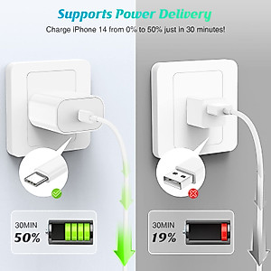 2Pack USB C to Lightning Cable 3FT,[Apple MFi Certified] iPhone 13 14 Charger Cord,iPhone Fast Charger Cord Super Fast for iPhone 14/13/12/11 Pro max/Mini/XS/X/XR/iPad/AirPod/MacBook, White