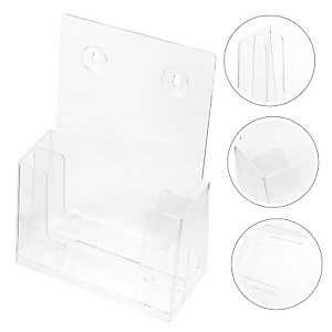 VOSAREA File Rack Document Stand Magazine Stand Display Shelves Display Shelf Ornament Display Stand Greeting Card Display Stand Office File Holder Acrylic Multi-layer Table Set A5