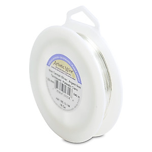 Artistic Wire, 18 Gauge Silver Plated Tarnish Resistant Colored Copper Craft Wire, Tarnish Resistant Silver, 49 ft