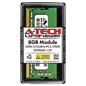 A-Tech 8GB RAM for Dell Latitude 7480, 7380, 7280, 5288, 5280, 3588, 3580, 3488, 3480, 3380 Laptop | DDR4 2133 MHz SODIMM PC4-17000 Memory Upgrade