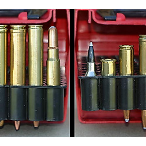 MTM R-100-10 Deluxe Ammo Box 100 Round | Fits 22-250 243 270 308 Win 30-06 | Includes Adjustable Inner Trays | Made of Polypropylene | USA Made | Green