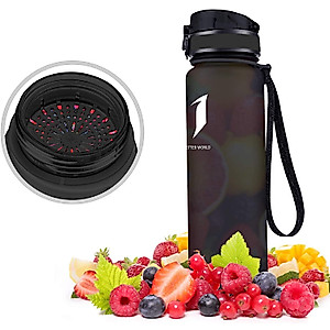 Super Sparrow Water Bottle - 17 oz - BPA & Toxic Free Tritan Water Bottles - One Touch Opening - Leak-proof Plastic Bottle - Kids Water Bottle for Office, Gym, Outdoor, Sports