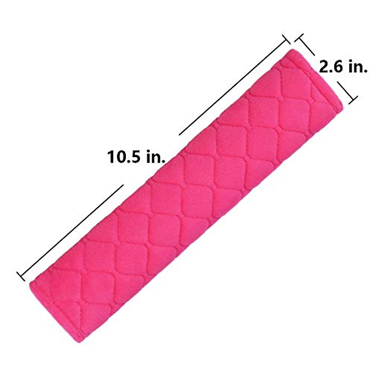 MIRKOO Car Seat Belt Cover Pad, 4-Pack Soft Car Safety Seat Belt Strap Shoulder Pad for Adults and Children, Suitable for Car Seat Belt, Backpack, Shoulder Bag, Laptop Computer Bag(4-Pink)