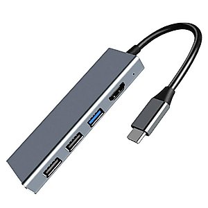 Spmywin USB C Hub with 3 USB Ports, 4K HDMI, SD/TF Card Reader 7 in 1 Type C Hub Adapter for Laptop MacBook/Pro/Air Huawei and Other USB-C Port Devices