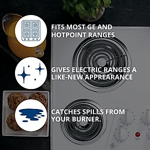 GE GE68C Genuine OEM 6" and 8" Drip Pan Kit (Chrome) for GE Electric Range or Stoves