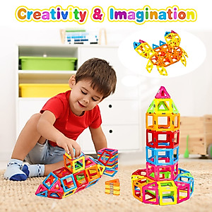 idoot Magnetic Tiles STEM Sensory Building Toys for 3+ Year Old Girls Boys Preschool Classroom Must Haves Educational Toddler Game