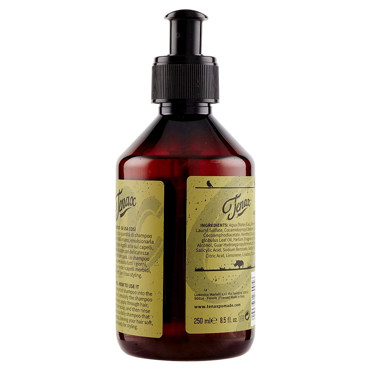 Tenax Daily Revitalizing and Energizing Shampoo with Menthol and Eucalyptus, 6 oz