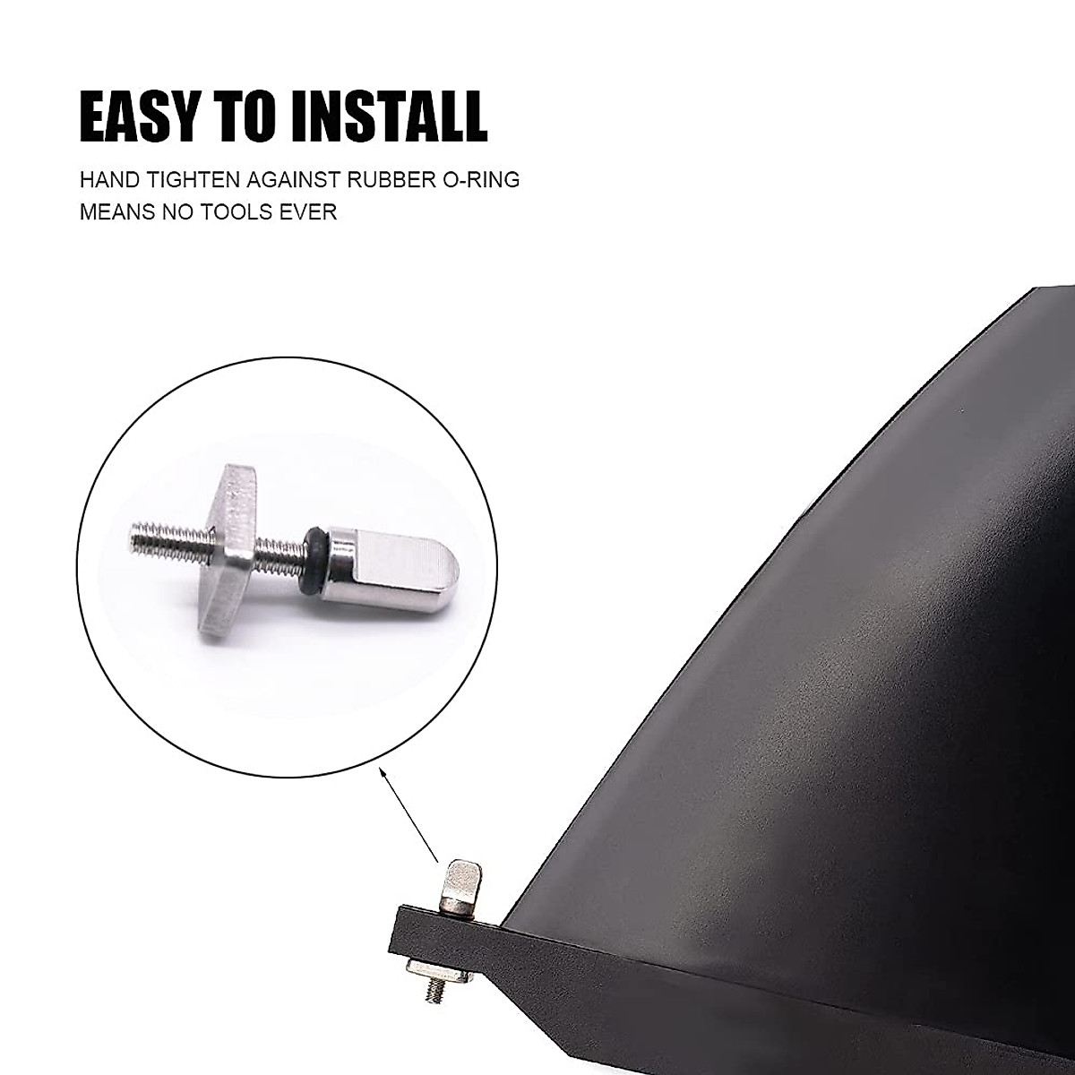 6 Pieces Surfboard Fin Screws, No Tool Stainless Steel Thumb Fin Screw for SUP Surf Longboard Paddleboard and BoardWorks SUP Center Fin Adapters Surfing Accessories