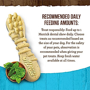 Merrick Fresh Kisses Dog Dental Treats with Mint Breath Strips, Dog Treats for Small Breeds 15-25 Lbs - 1.83 lb Box with 48 Brushes