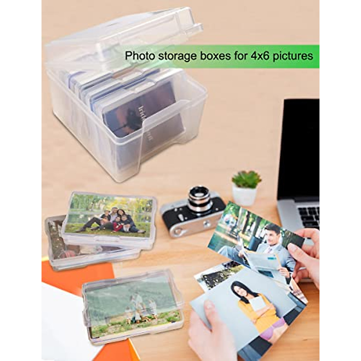 Tnqhuq Photo Storage Box Photo Storage Boxes for 4x6 Pictures Photo Organizer Task Boxes for Special Education Seed Storage Craft Keeper