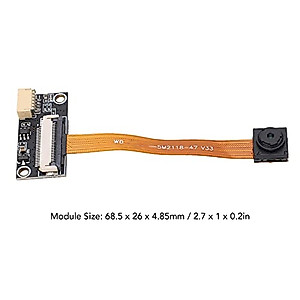 5MP Camera Module, High Resolution 68° Viewing Angle MJPEG Format Computer Webcam Module Distortion Free Fixed Focus Flexible Structure for Electronic Device