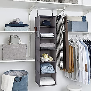 GRANNY SAYS Bundle of 1-Pack Shelf Organizer for Closet & 1-Pack Closet Hanging Storage Shelves